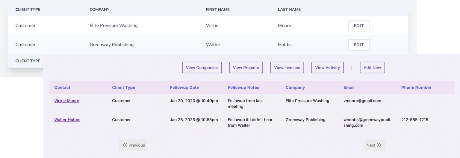 Dashboard pages and quick tables • Engine Awesome