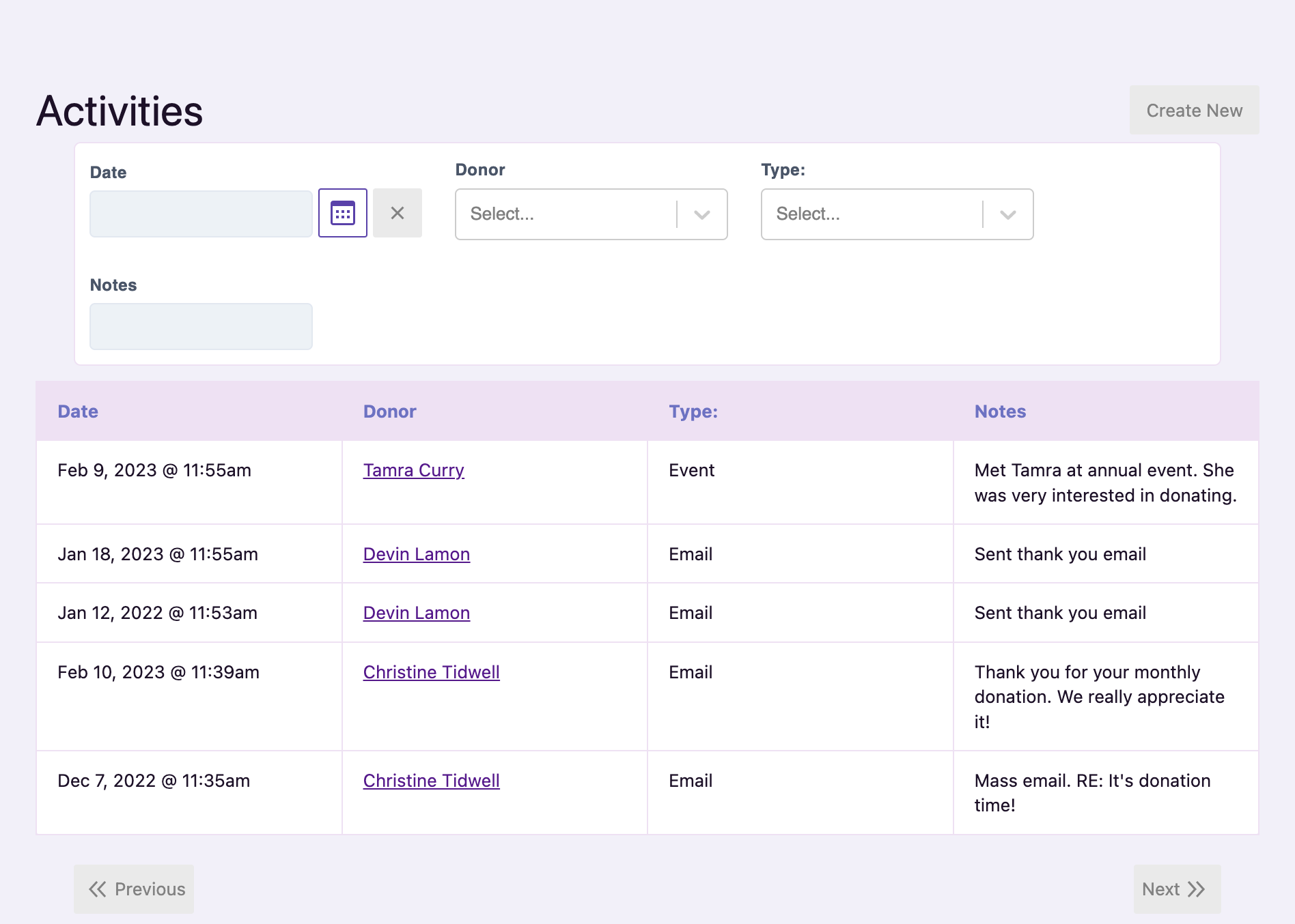 Donation Tracker Application • Engine Awesome