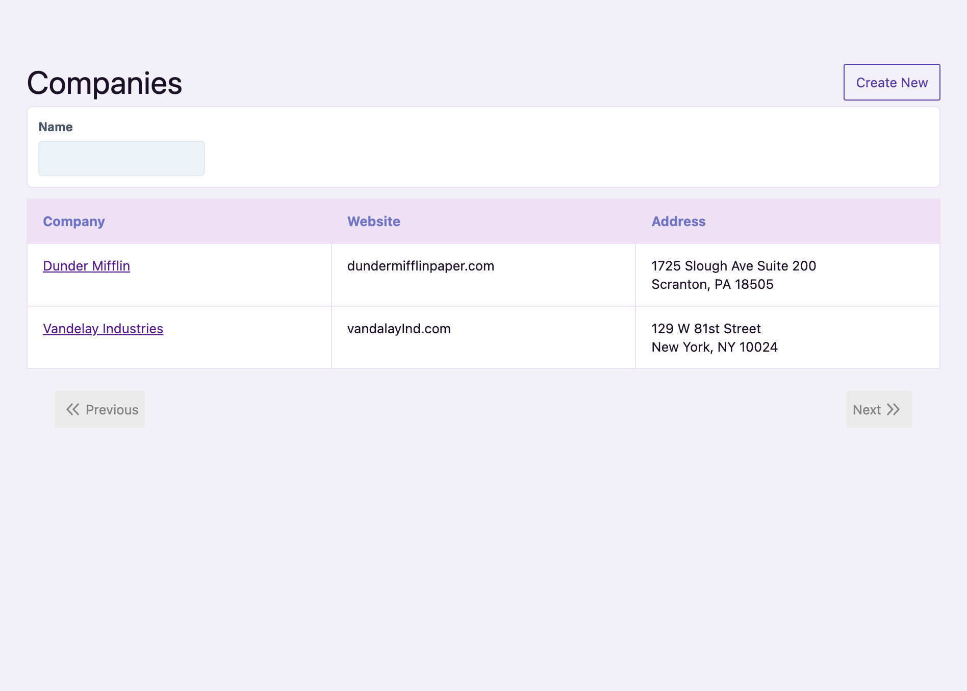 CRM Simple Application • Engine Awesome