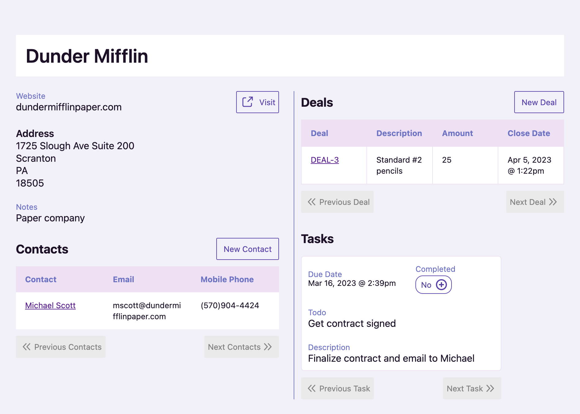 CRM Suite Application • Engine Awesome