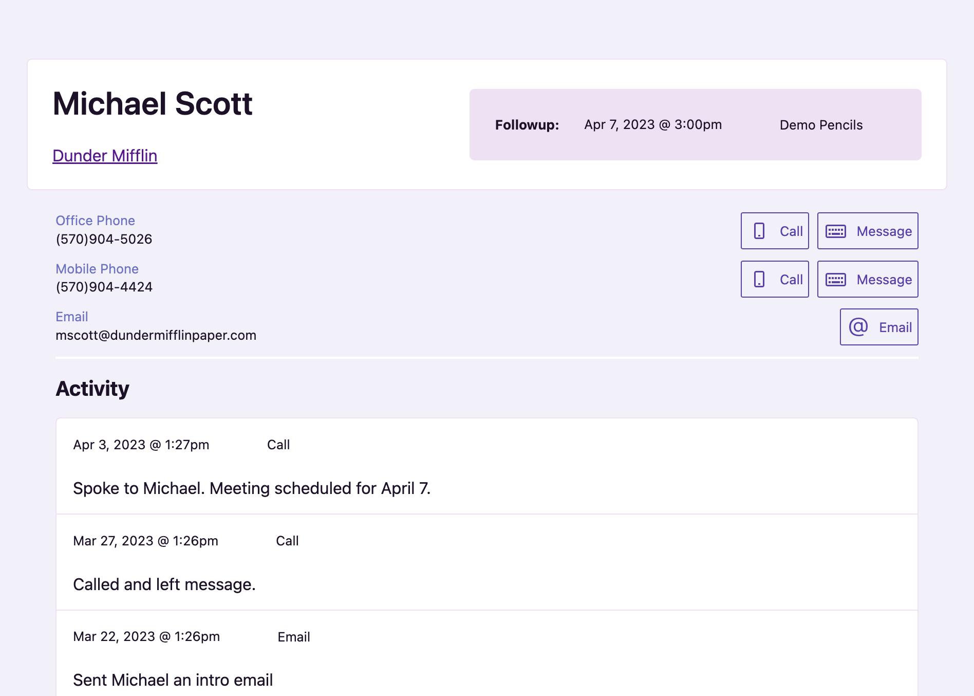 CRM Suite Application • Engine Awesome