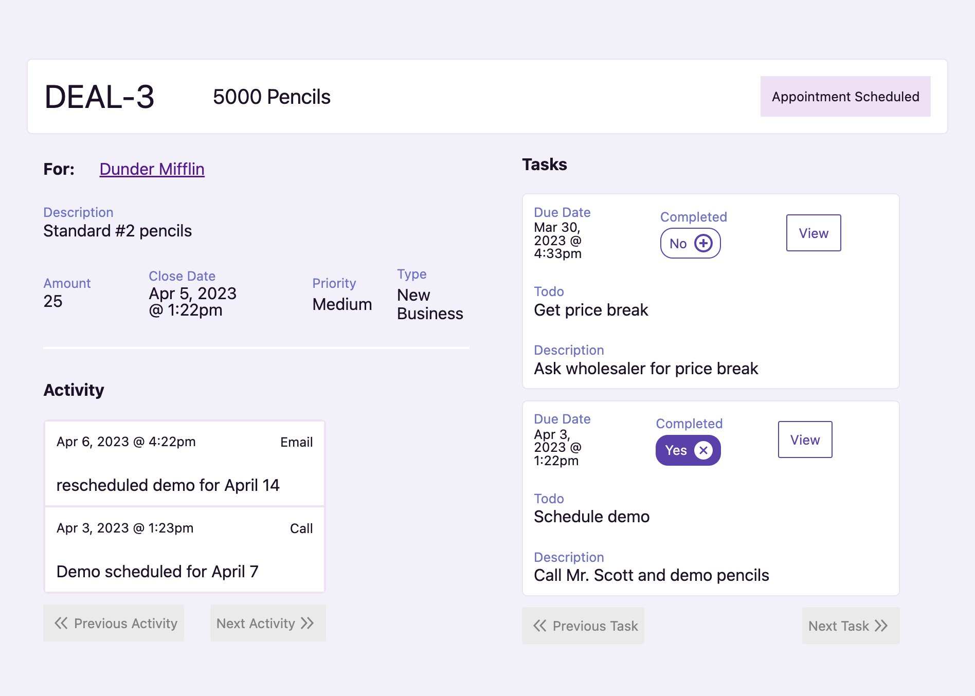 CRM Suite Application • Engine Awesome