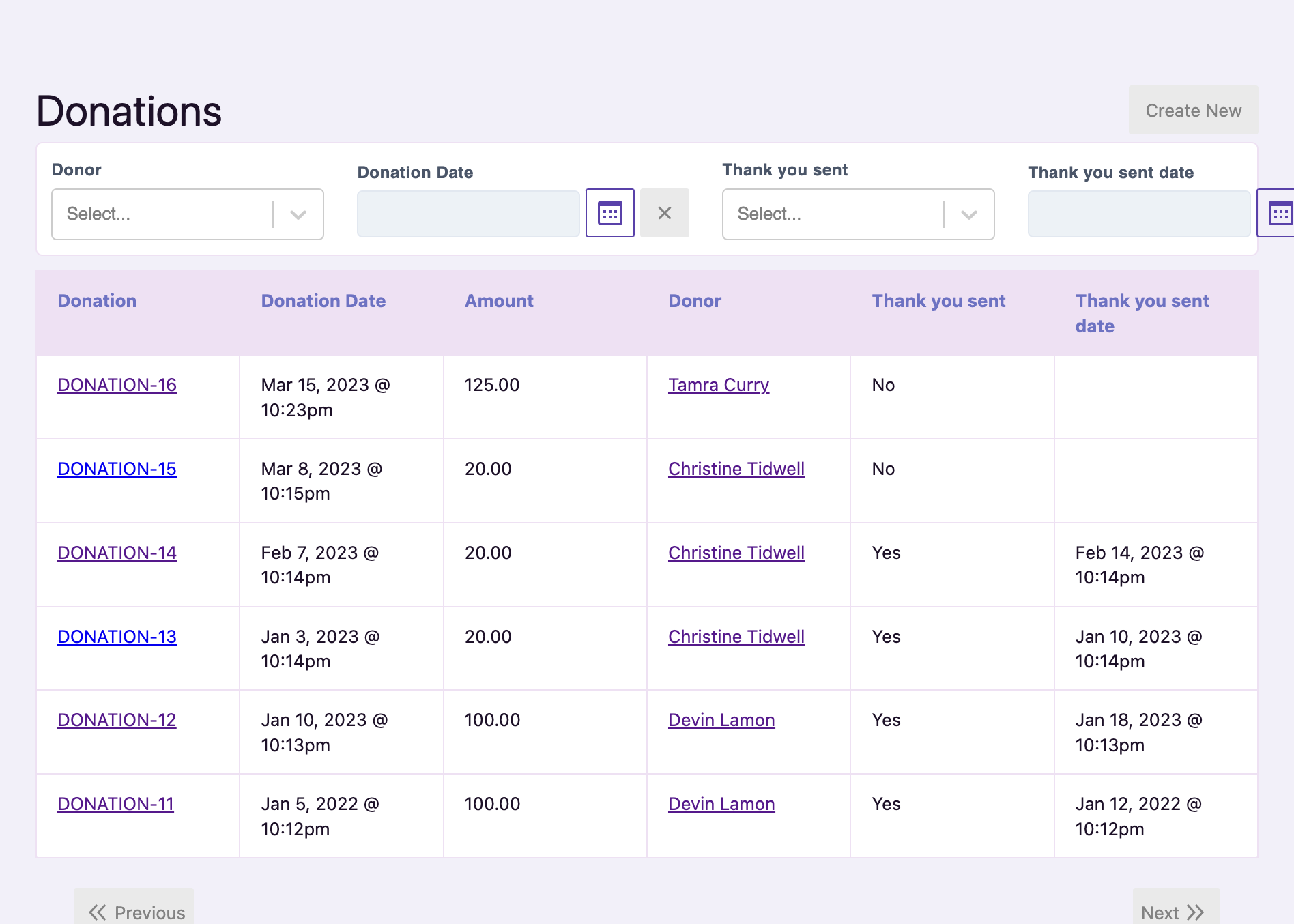 Donation Tracker Application • Engine Awesome