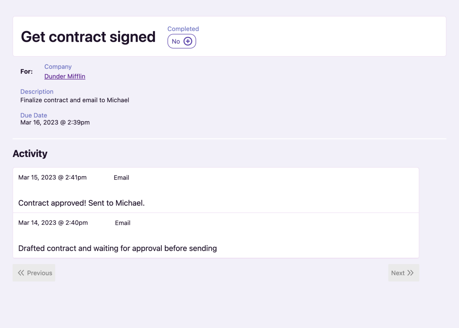 CRM Suite Application • Engine Awesome