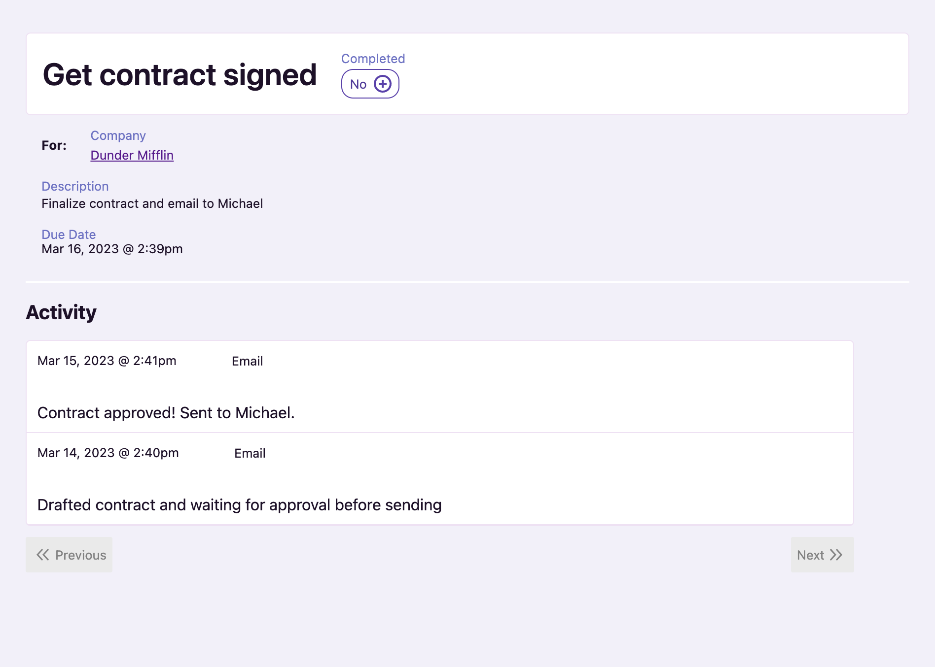 CRM Suite Application • Engine Awesome