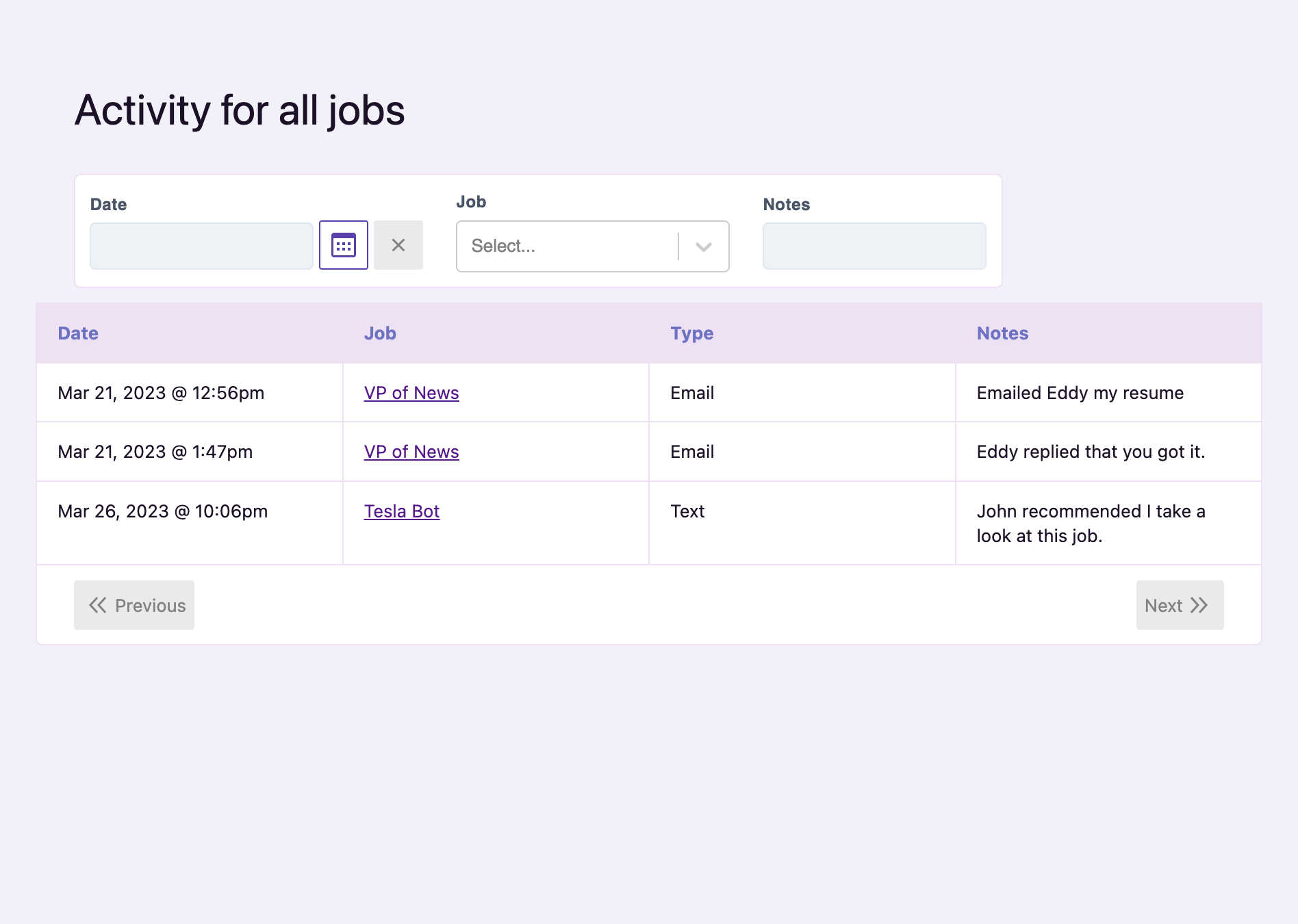 Job Hunting Application • Engine Awesome